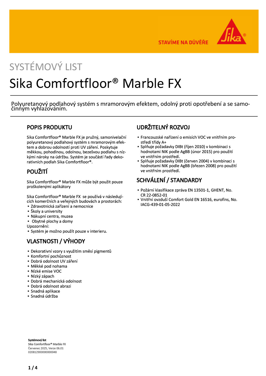 Sika ComfortFloor® Marble FX